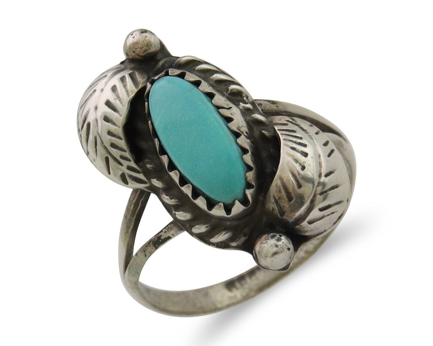 Navajo Ring 925 Silver Natural Blue Turquoise Native American Artist C ...