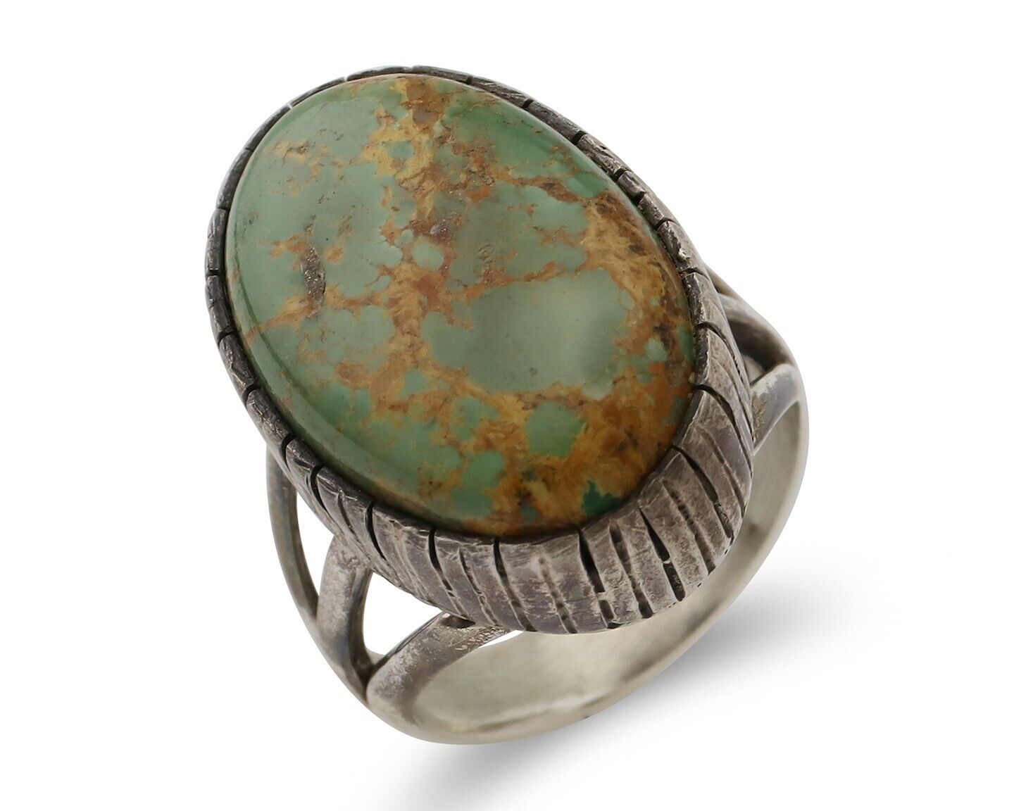 Navajo Handmade Ring 925 Silver Turquoise Signed Native American C.80 ...