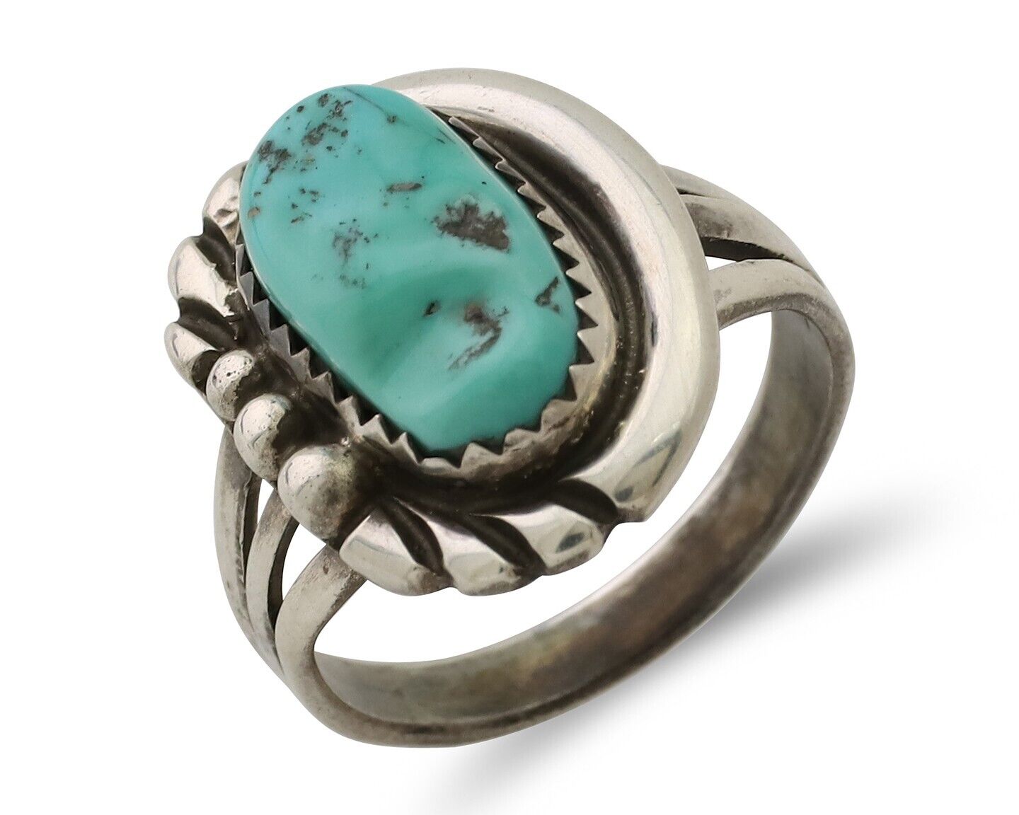 Navajo Ring 925 Silver Sleeping Beauty Turquoise Native American Artis ...