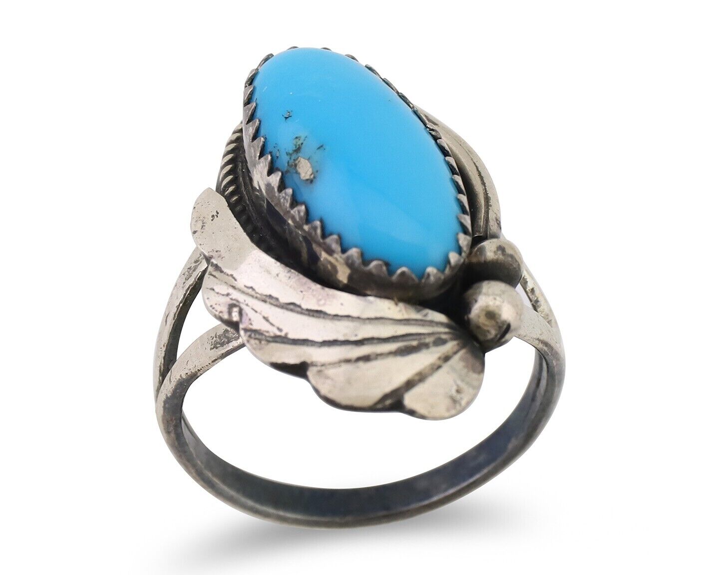 Navajo Ring 925 Silver Sleeping Beauty Turquoise Signed Justin Morris ...
